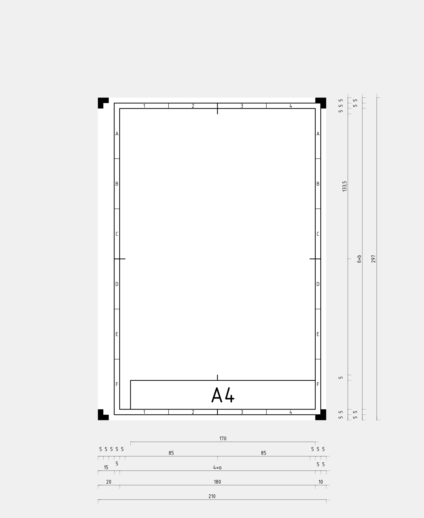 DIN A4 technical drawing format Clip Art Image - ClipSafari