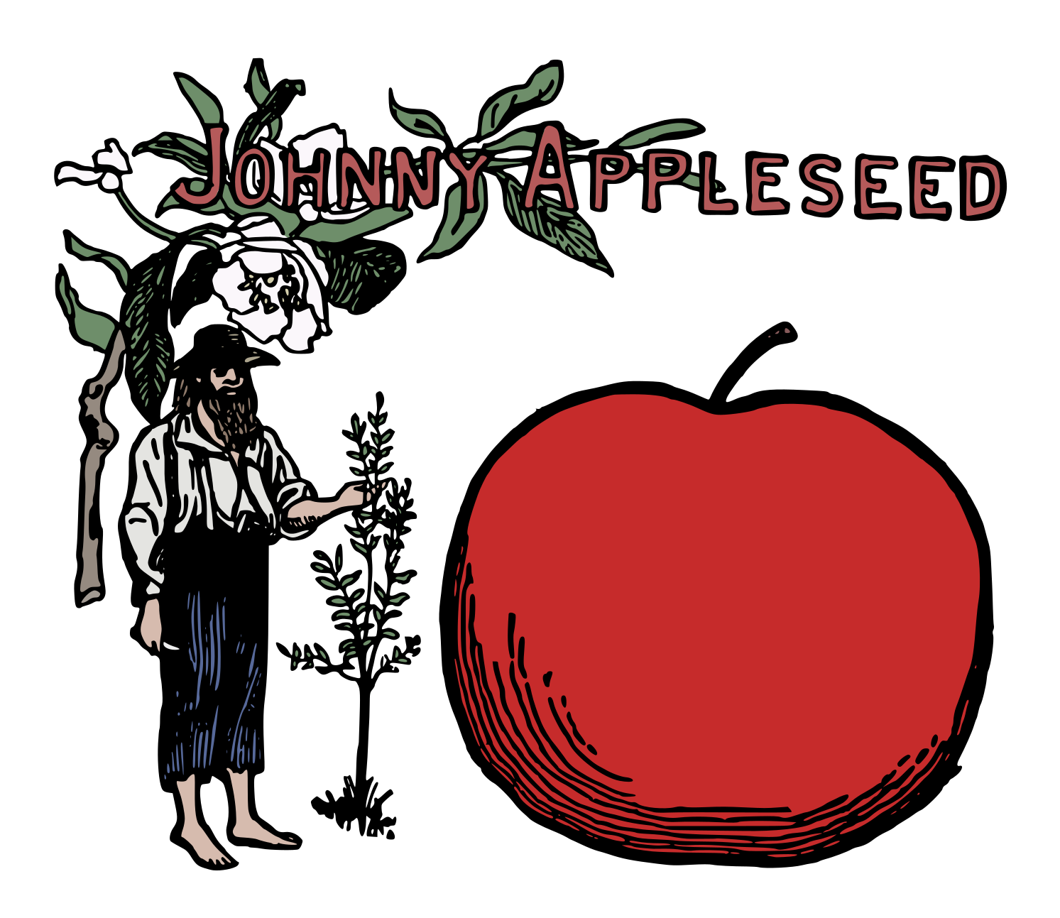 Johnny Appleseed Colour Clip Art Image - ClipSafari